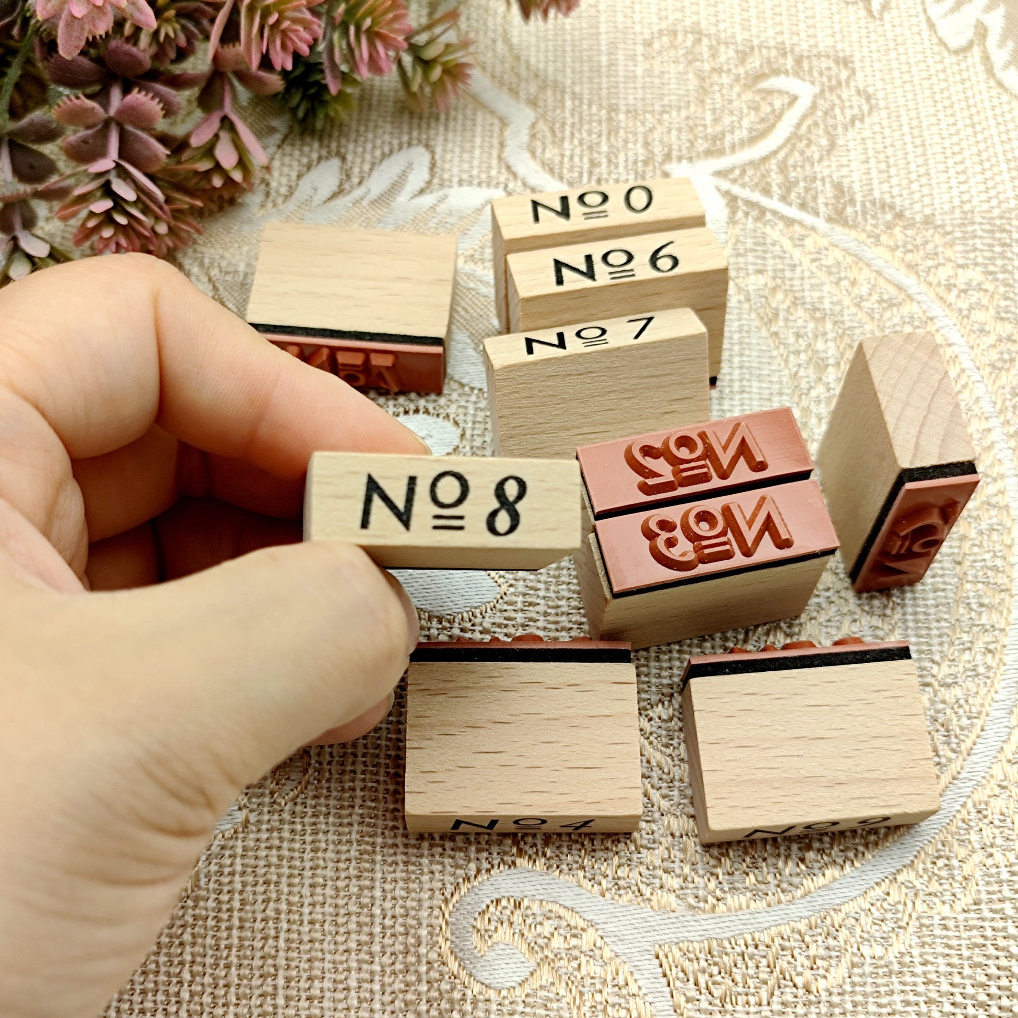 Vintage Number Rubber Stamp Set Diary Bujo Planner Stamps - Etsy