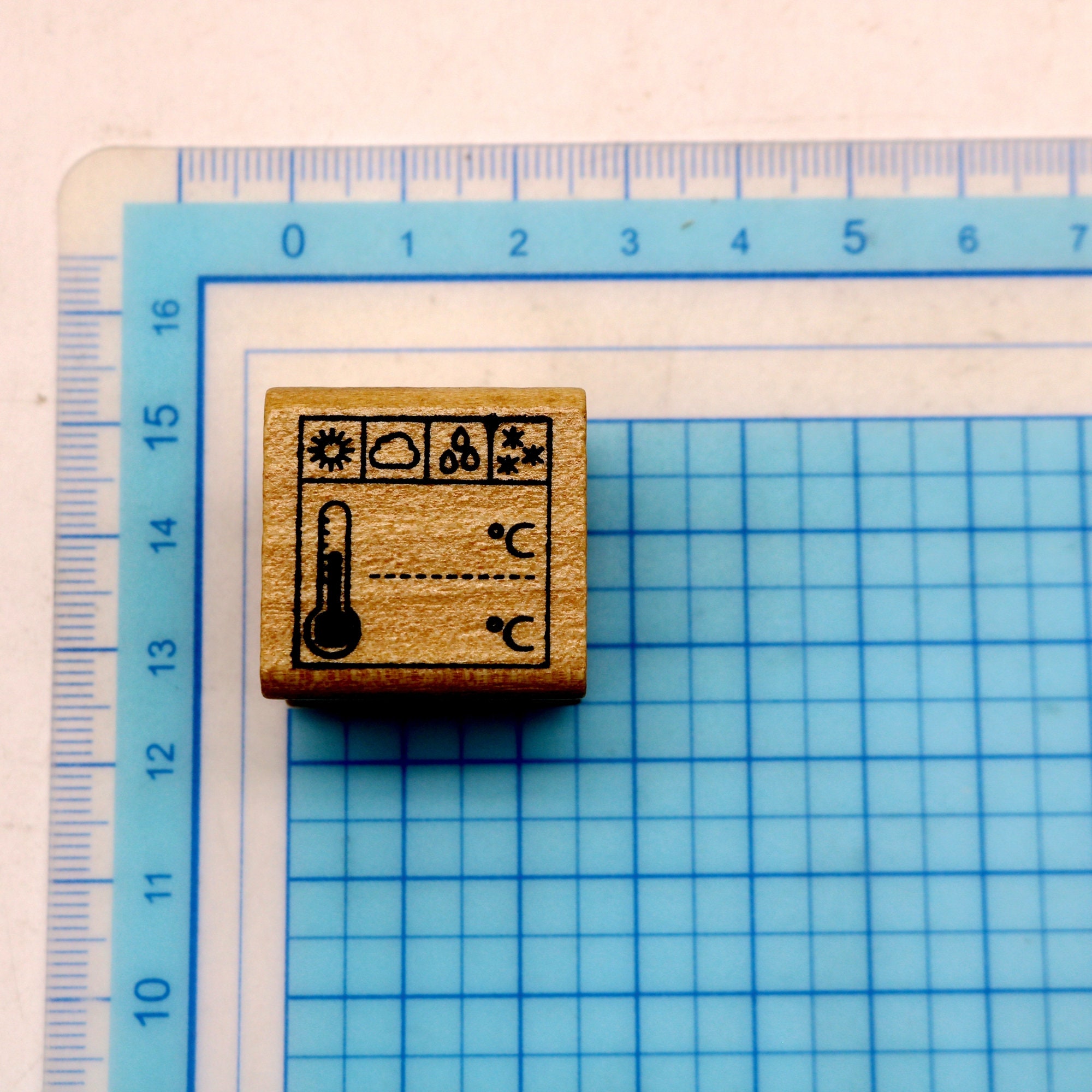 Planner Stamps: Weekly, Weather, Emoticon - Wooden Rubber Stamps - Etsy