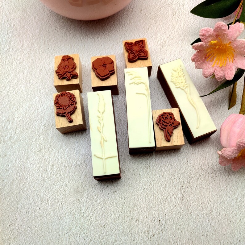 Flower Stamp for Cardmaking Scrapbooking Album Journal Filofax - Etsy