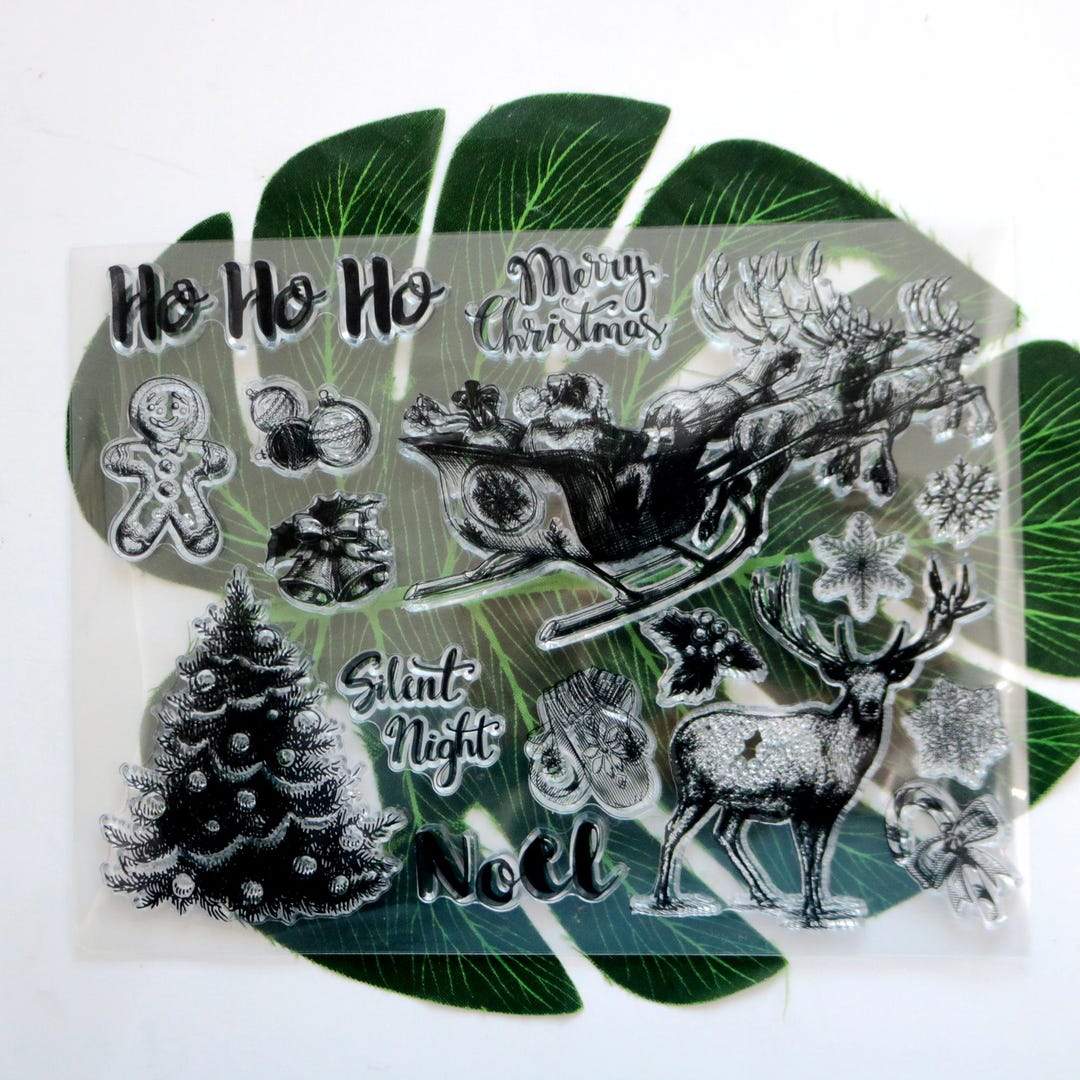 6 Style Christmas Pendants Stamps Christmas Tree Decoration Clear ...