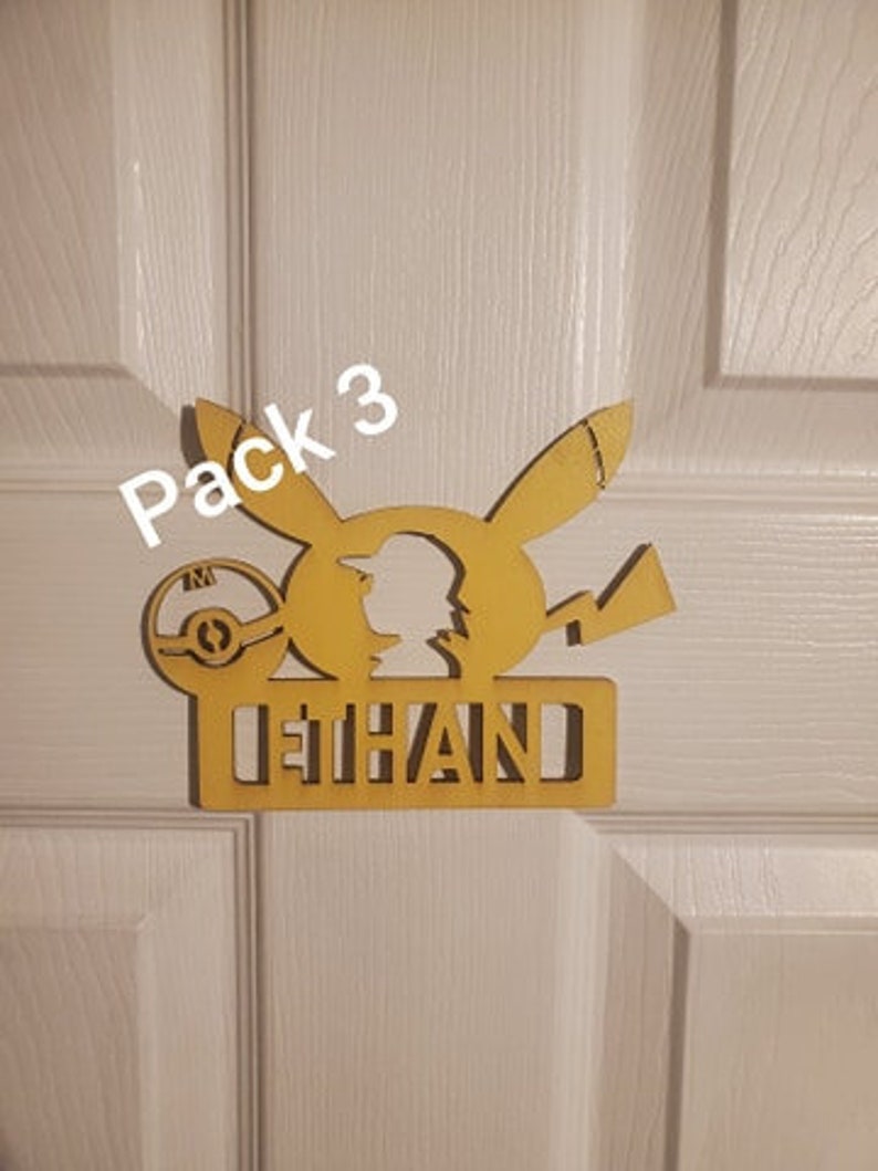 Glowforge Ready Personalizable Pokemon Pack 3 SVG ONLY 5 Pokemon Signs ...