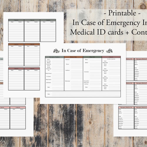 EDITABLE Emergency Binder Bundle Printable PDF Finance | Etsy