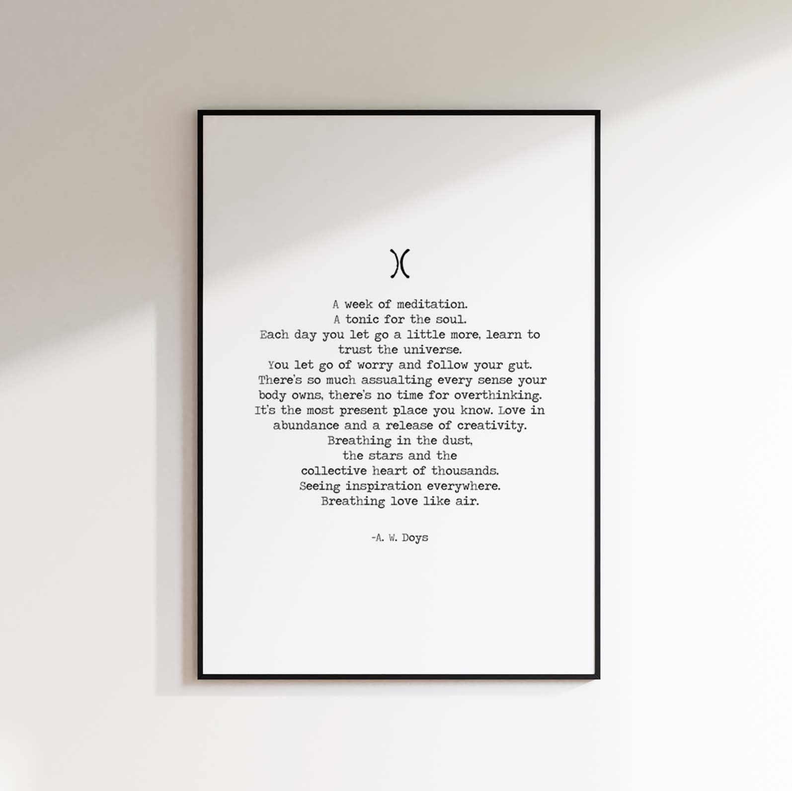 Burning Man Poster by A. W. Doys -typographical Word Wall Art - Etsy