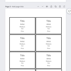 Art Label Description Display Card Templates for Professional Artists ...