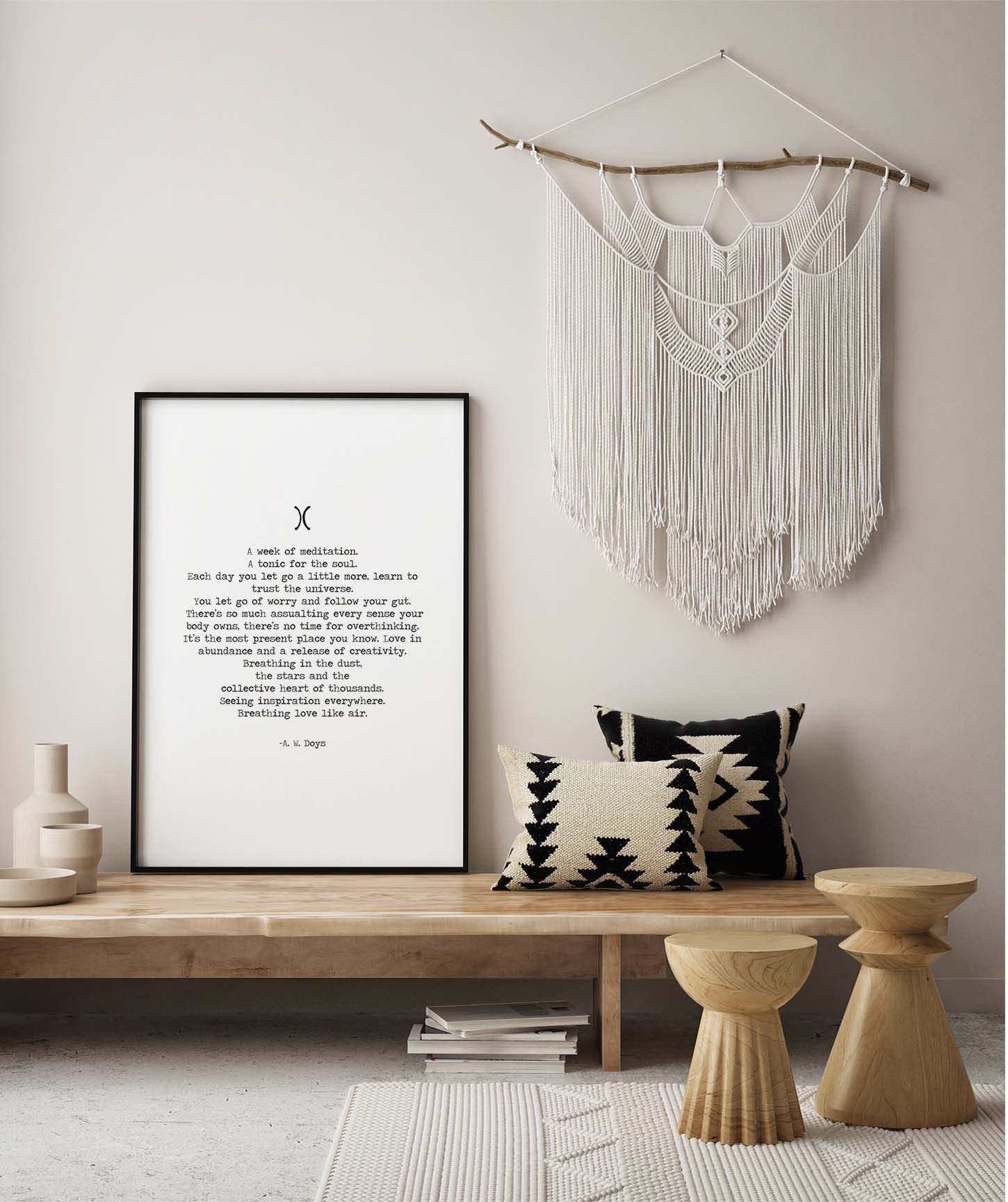 Burning Man Poster by A. W. Doys -typographical Word Wall Art - Etsy