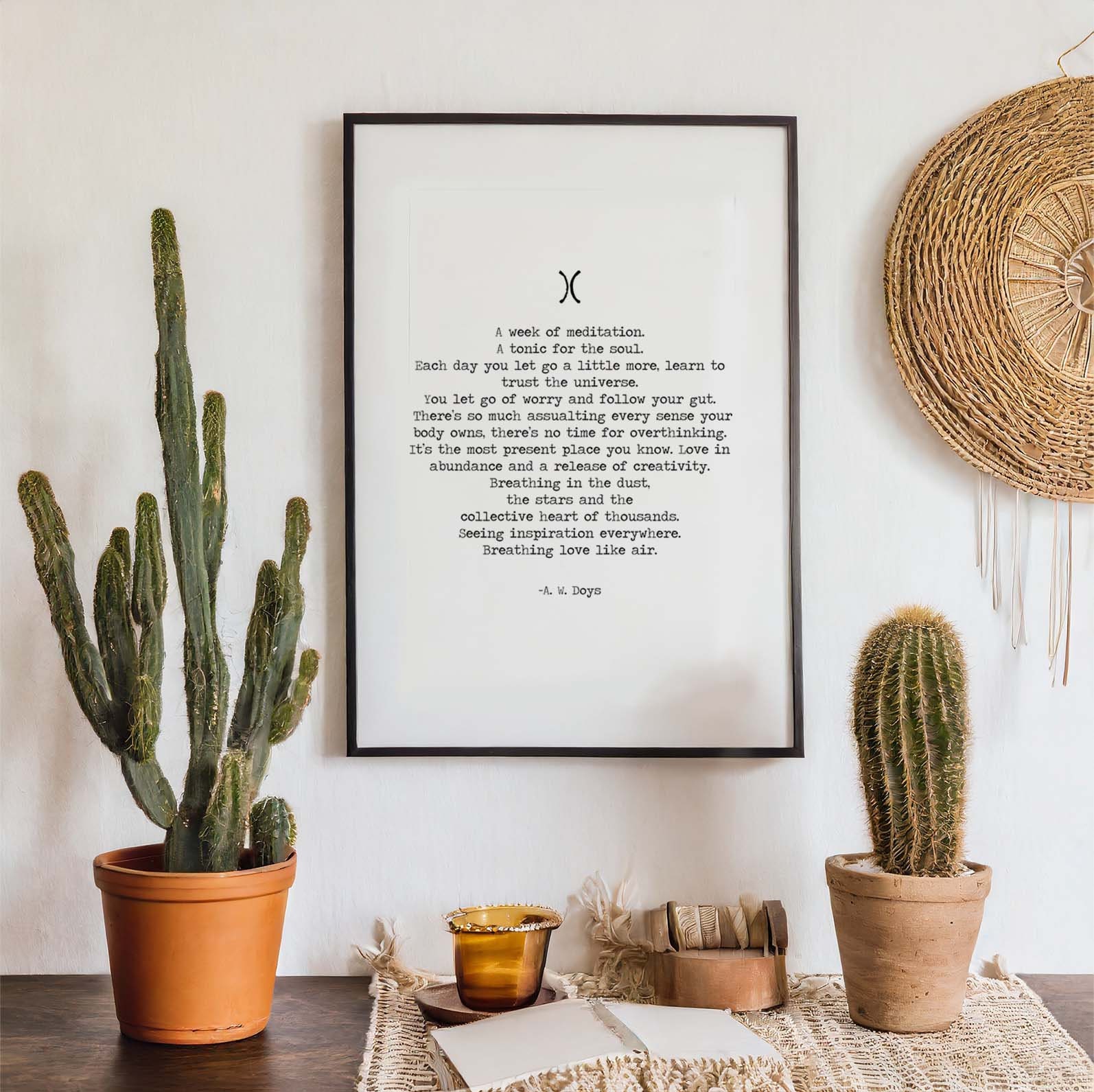 Burning Man Poster by A. W. Doys -typographical Word Wall Art - Etsy