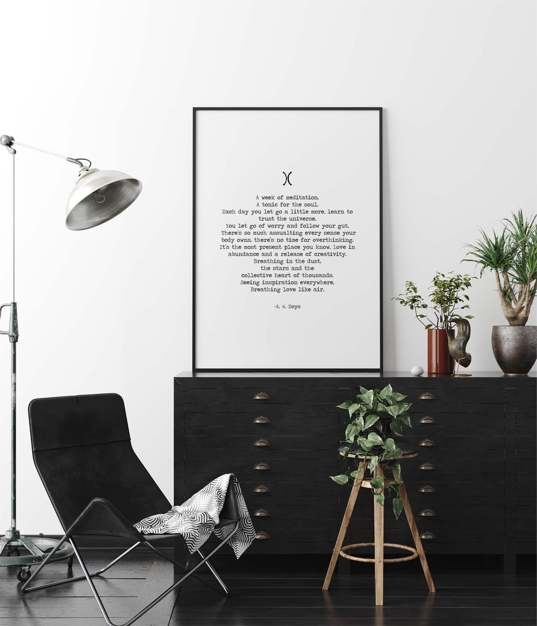 Burning Man Poster by A. W. Doys -typographical Word Wall Art - Etsy