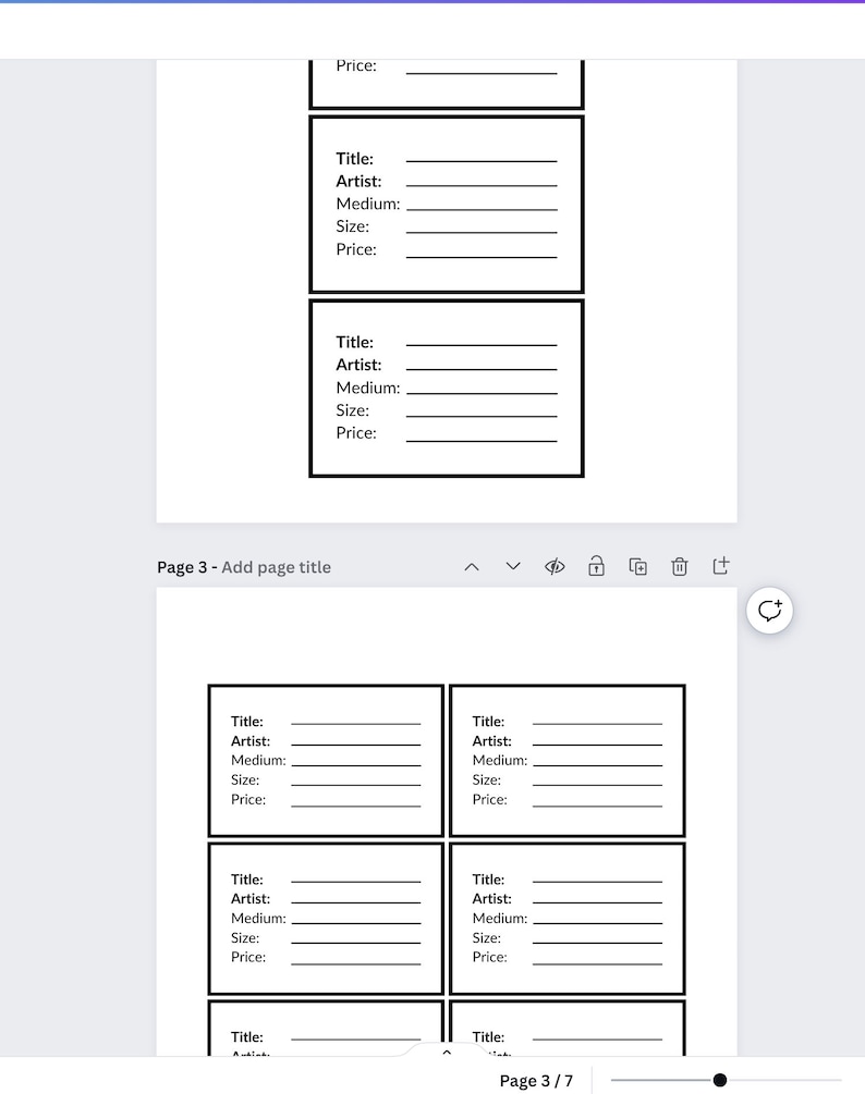 Editable Printable CANVA Template - Label Description Display Card for ...