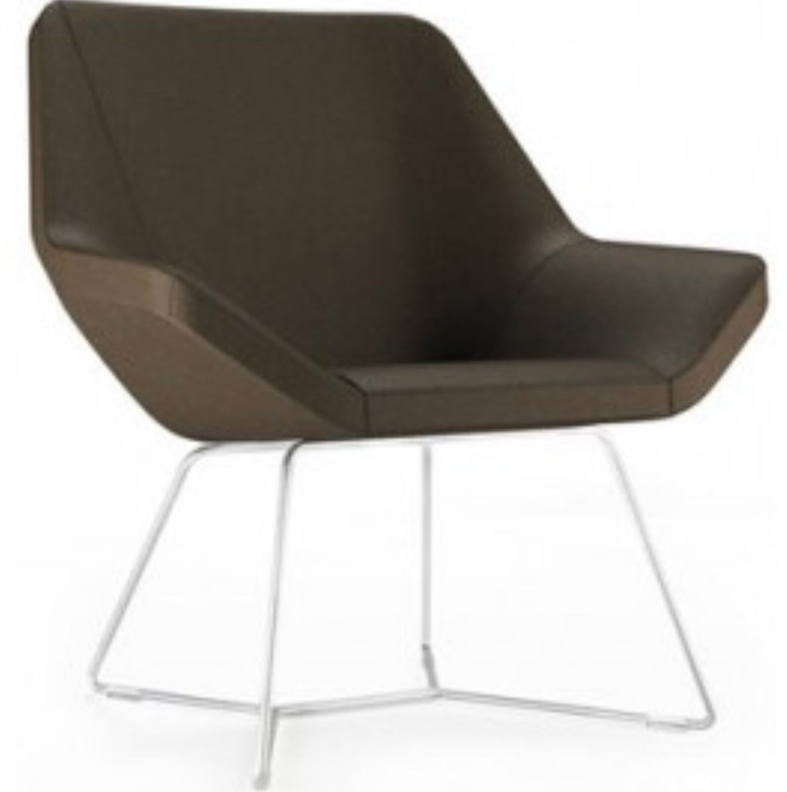 2 - Keilhauer Cahoots Relax 9020 on Sled Base Brown Leather Chairs ...