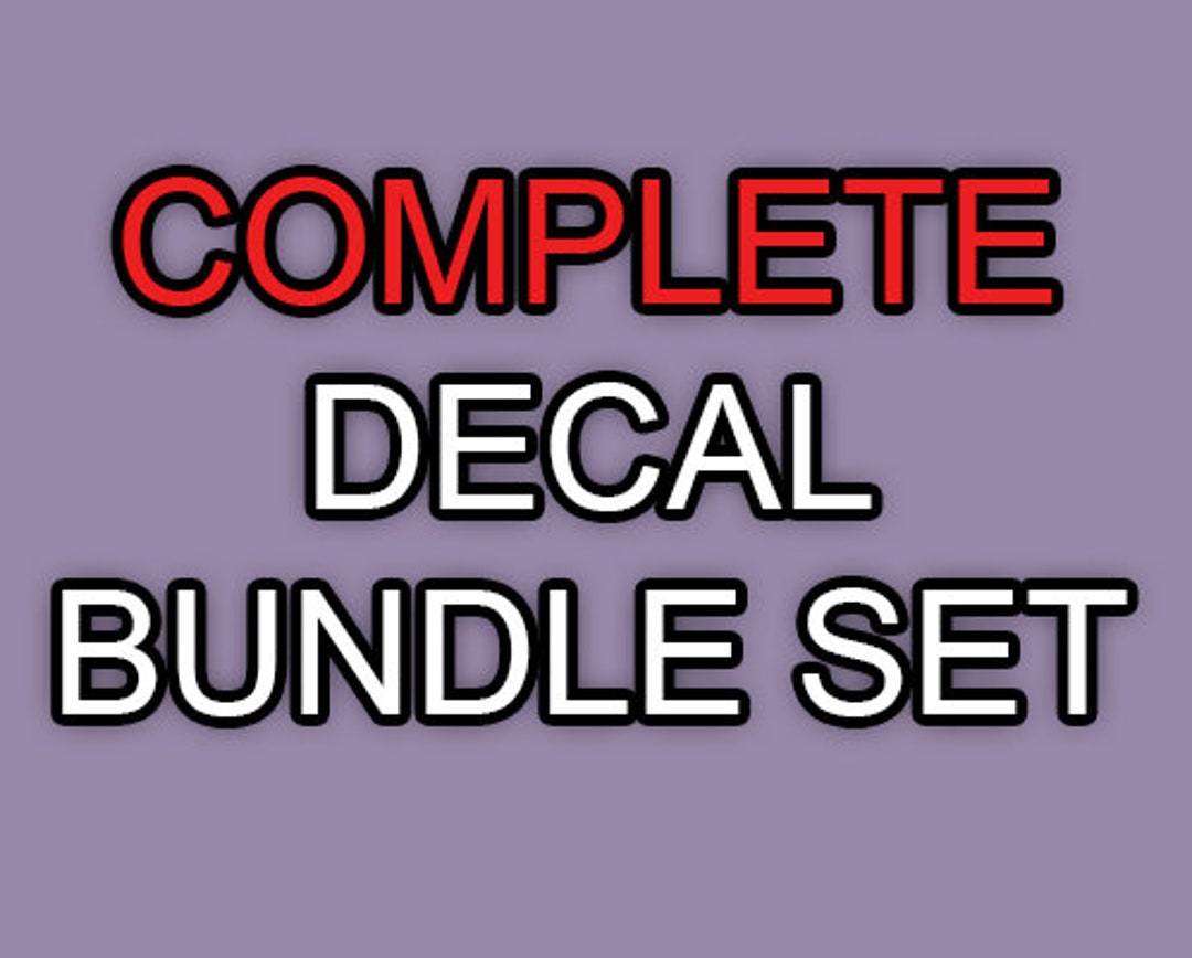 Decals - FULL SET (30) Bundle - Etsy