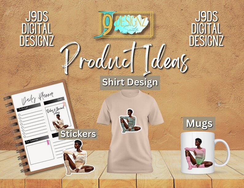 Canva Frames Bundle African American Woman Ai Art Drag and Drop for ...