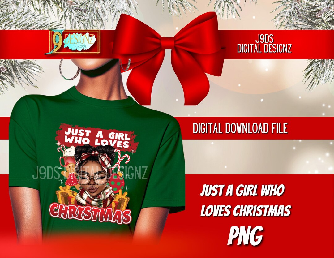 Afro Girls PNG | Christmas Sticker PNG | Transparent Background ...