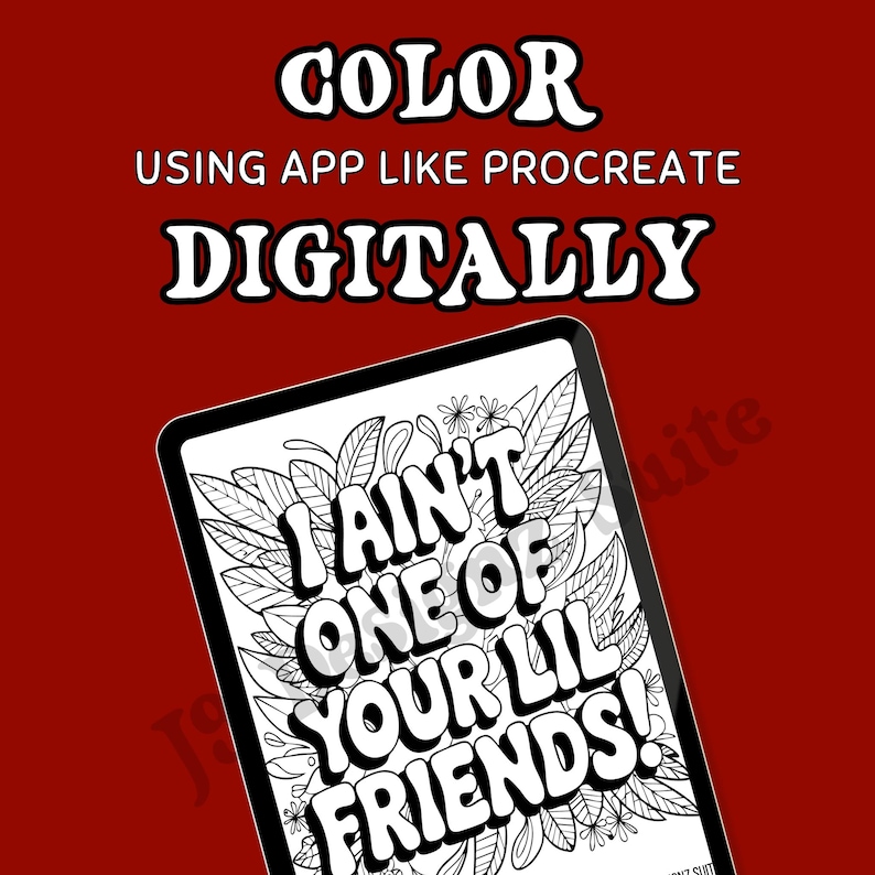 Coloring Page Printable | Procreate | Adult Coloring Pages | Printable ...