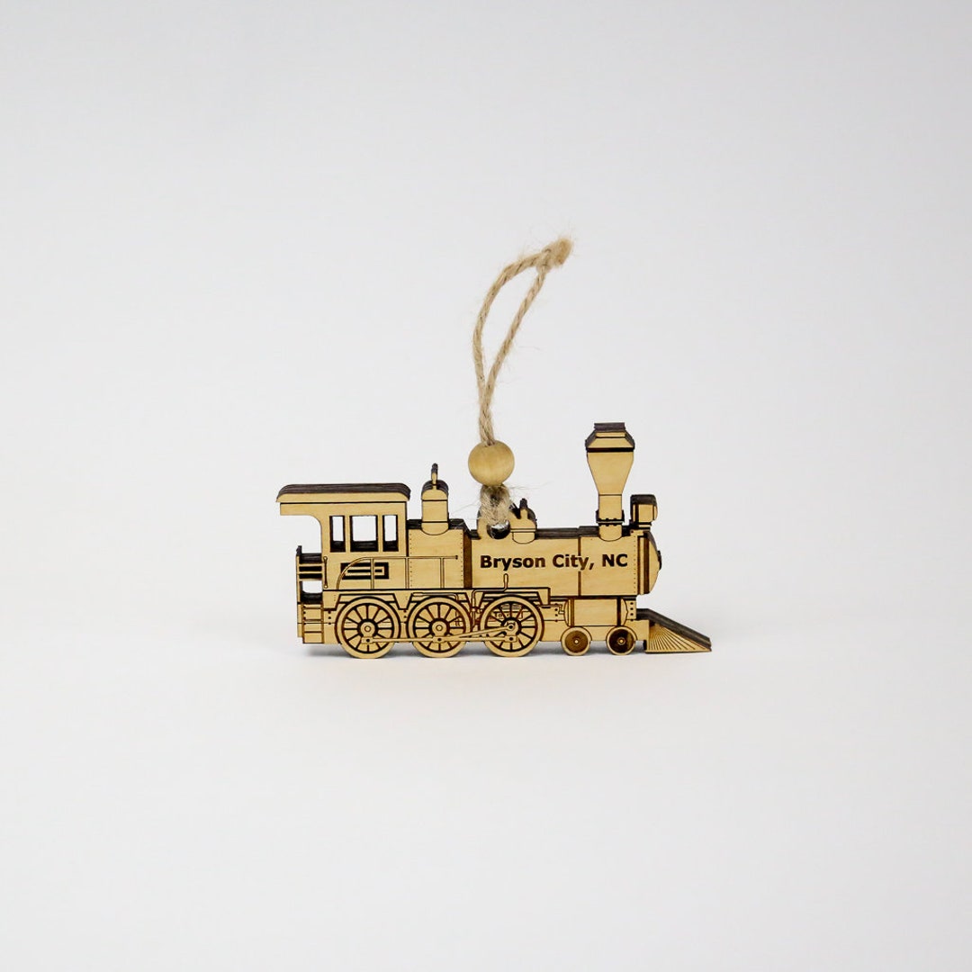 Personalized Wooden Steam Train Engine Ornament - Etsy
