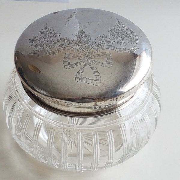 Antique Powder Jar - Etsy