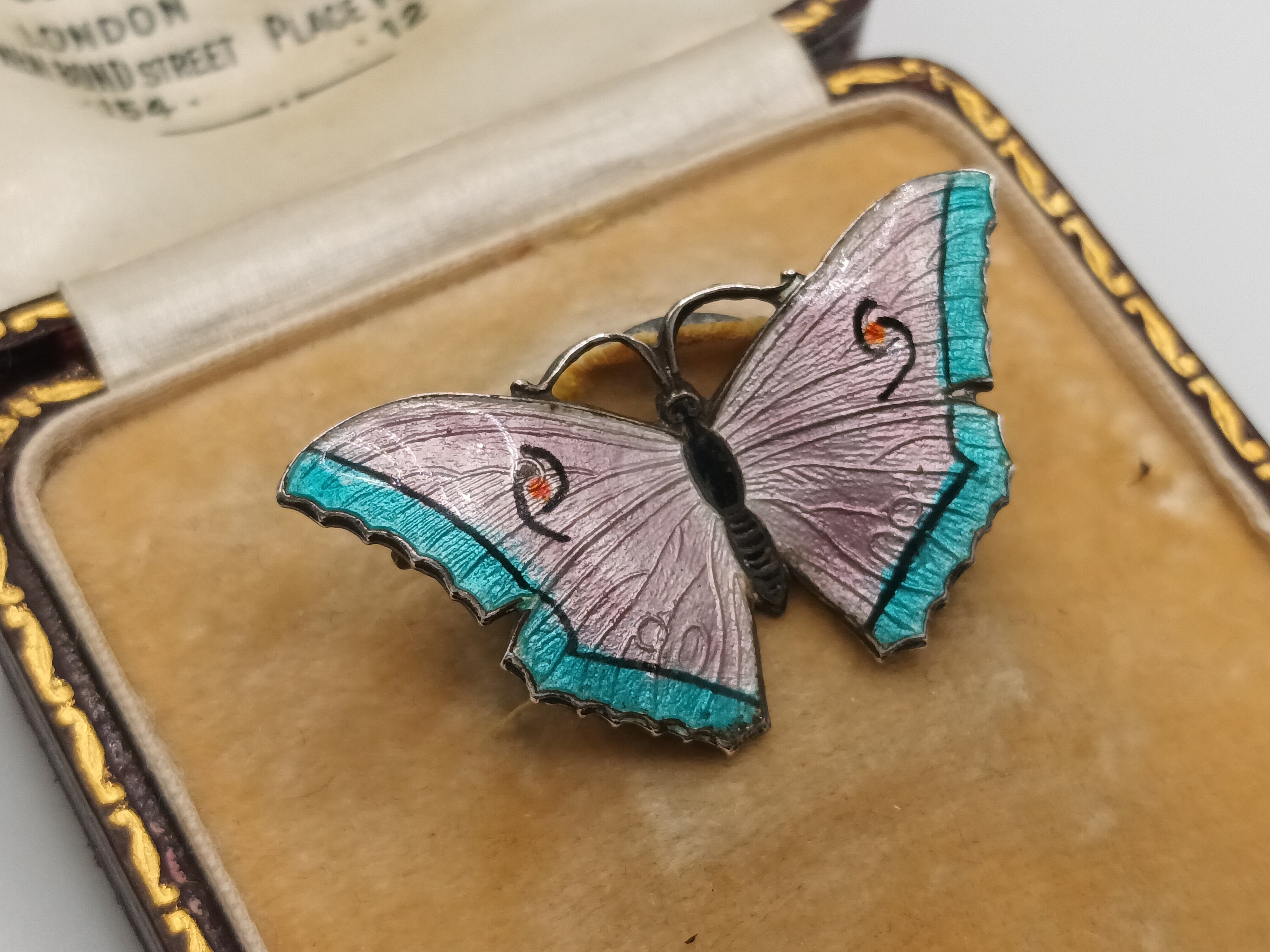 Antique Sterling Silver Thomas L Mott Enamel Butterfly Brooch - Etsy