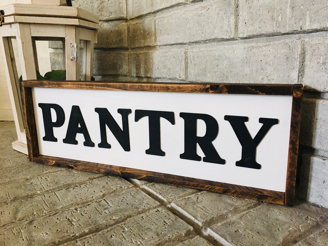 Handmade Rustic Pantry Sign: 3D Raised Letter Farmhouse Decor - Etsy