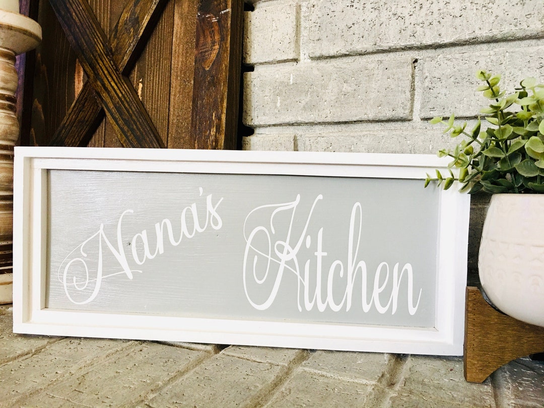 Handmade Farmhouse Kitchen Sign: Personalized Gigi's/nana's Decor - Etsy