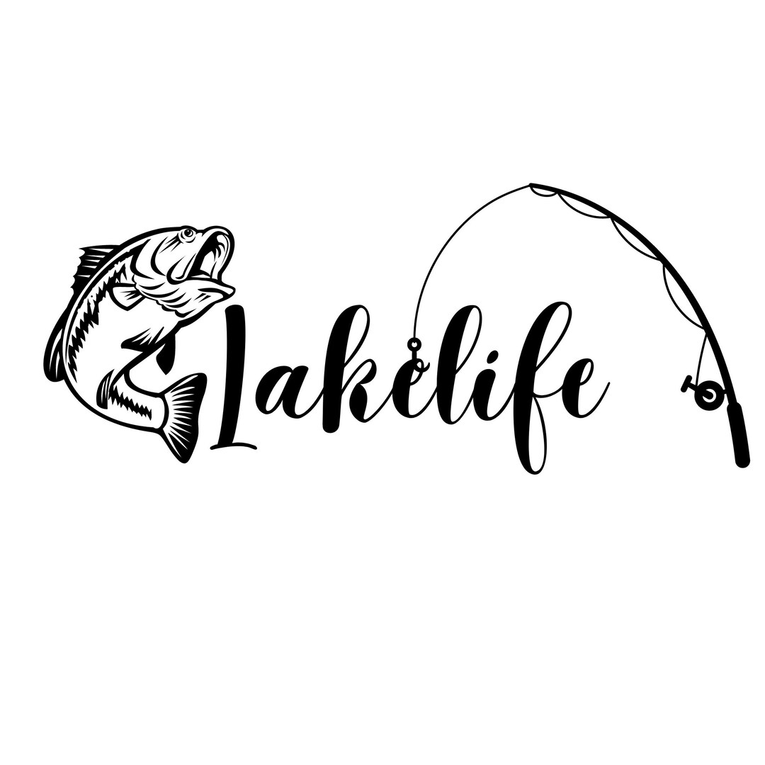 Lake Life Fishing Decal: Car Window Sticker - Etsy
