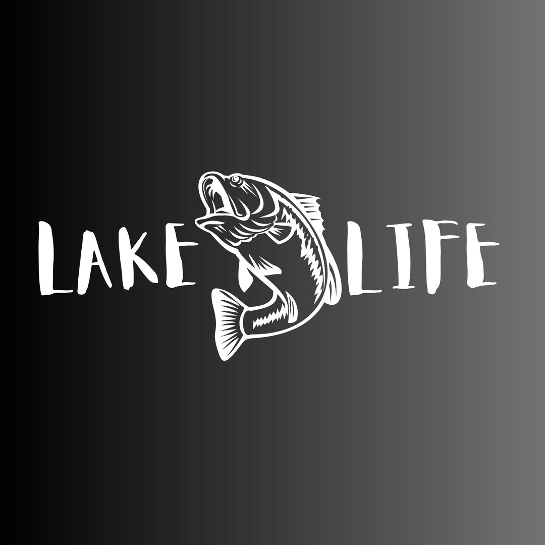Lake Life Fish Decal: Car Window, Laptop, Water Bottle Sticker - Etsy