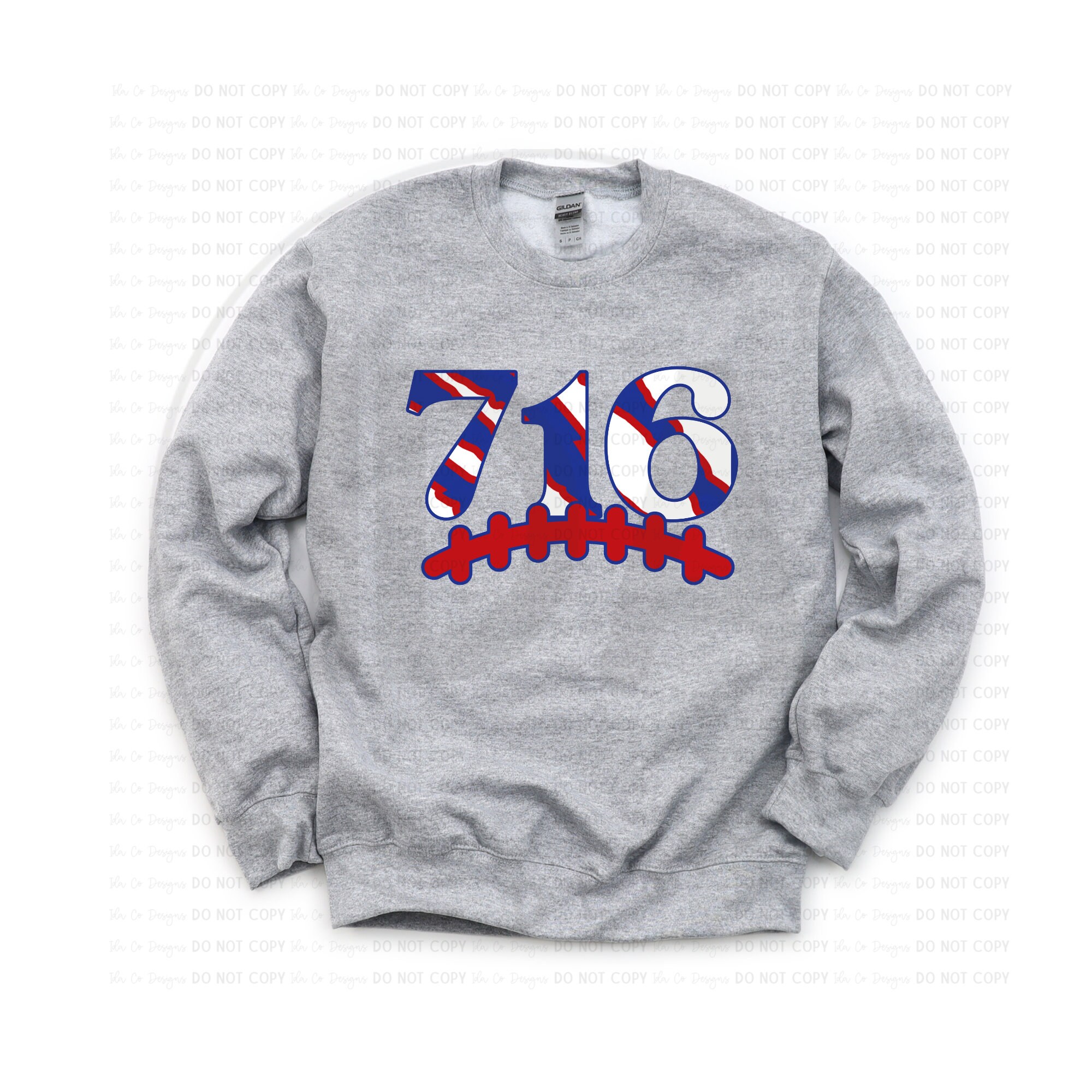 716 Football Laces Bills Buffalo New York Football Red and Blue Instant ...