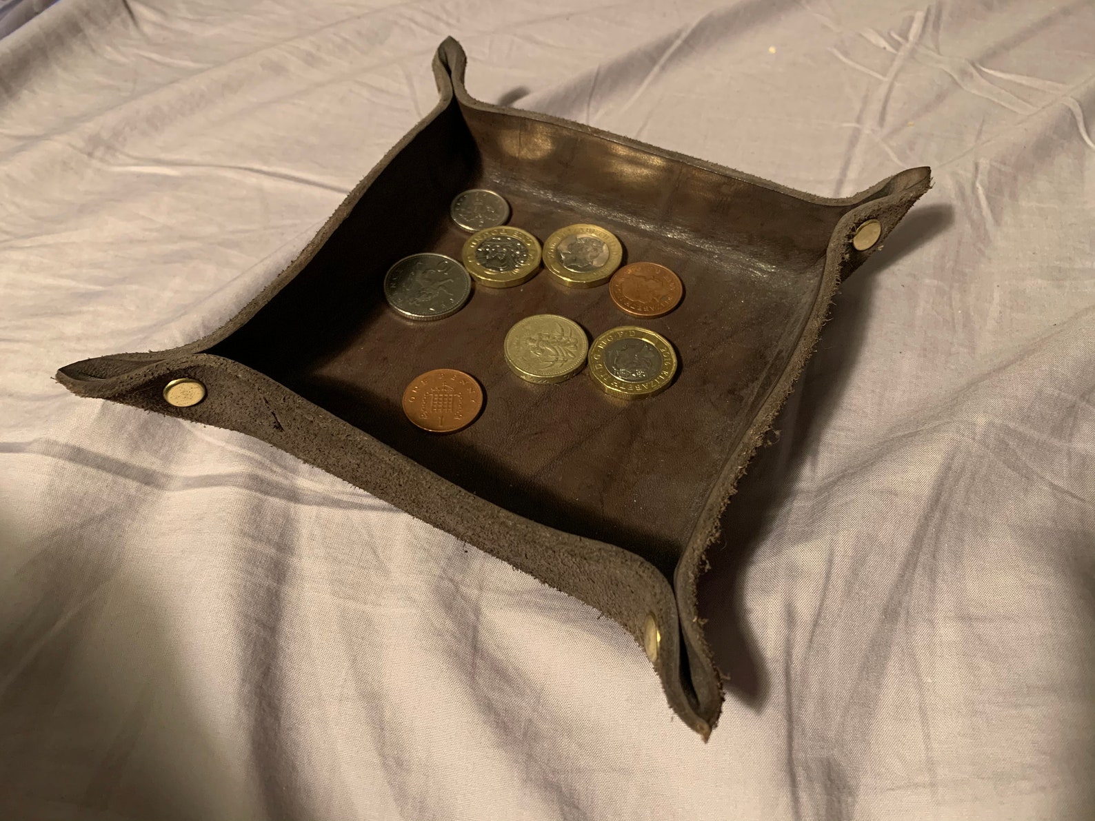 Handmade Large Veg Tan Leather Tray - Etsy