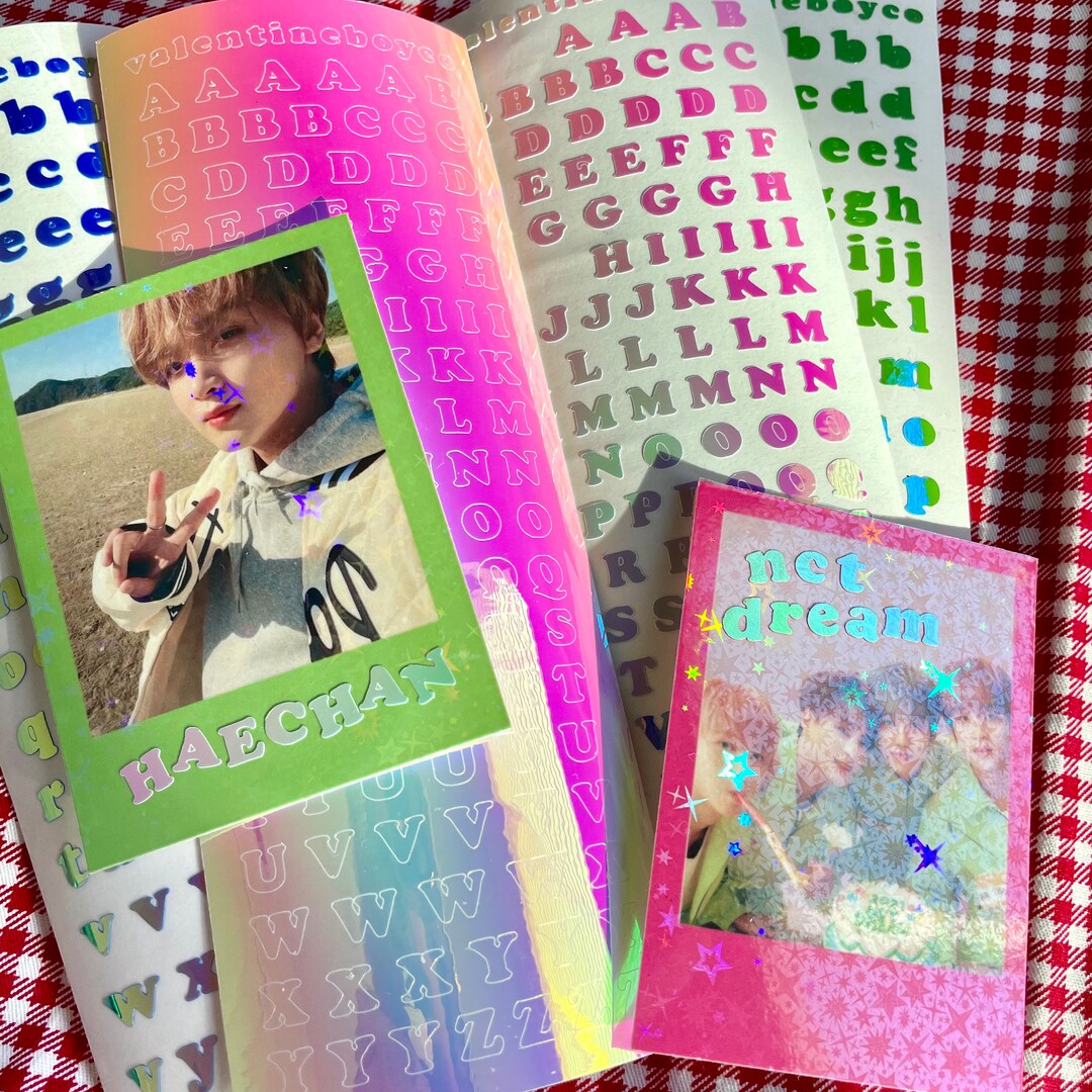 Holographic Polco Deco Letter Sticker Sheet - Etsy