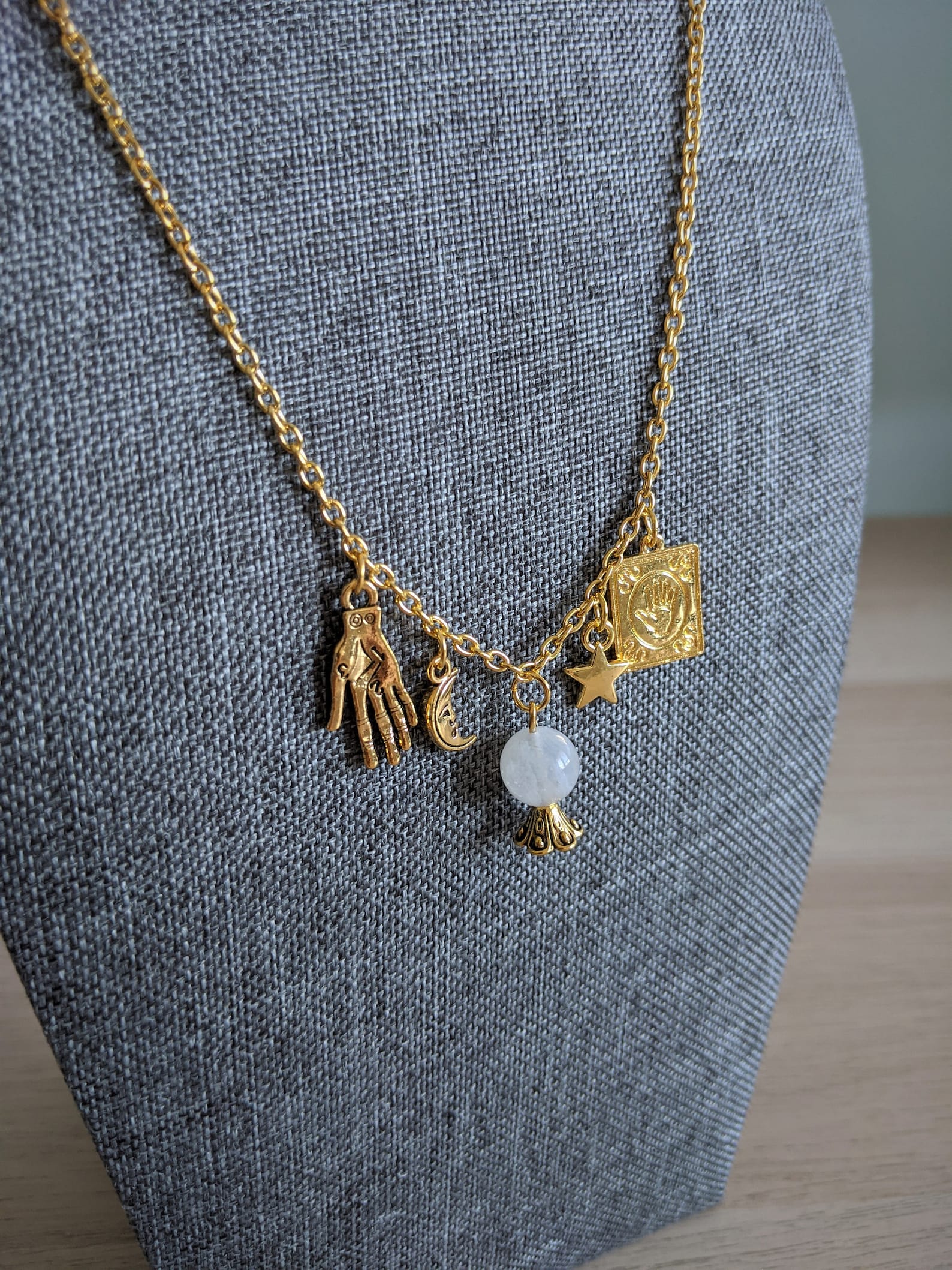 Magic Charm Necklace Witch Jewelry Cute Crystal Ball Tarot | Etsy