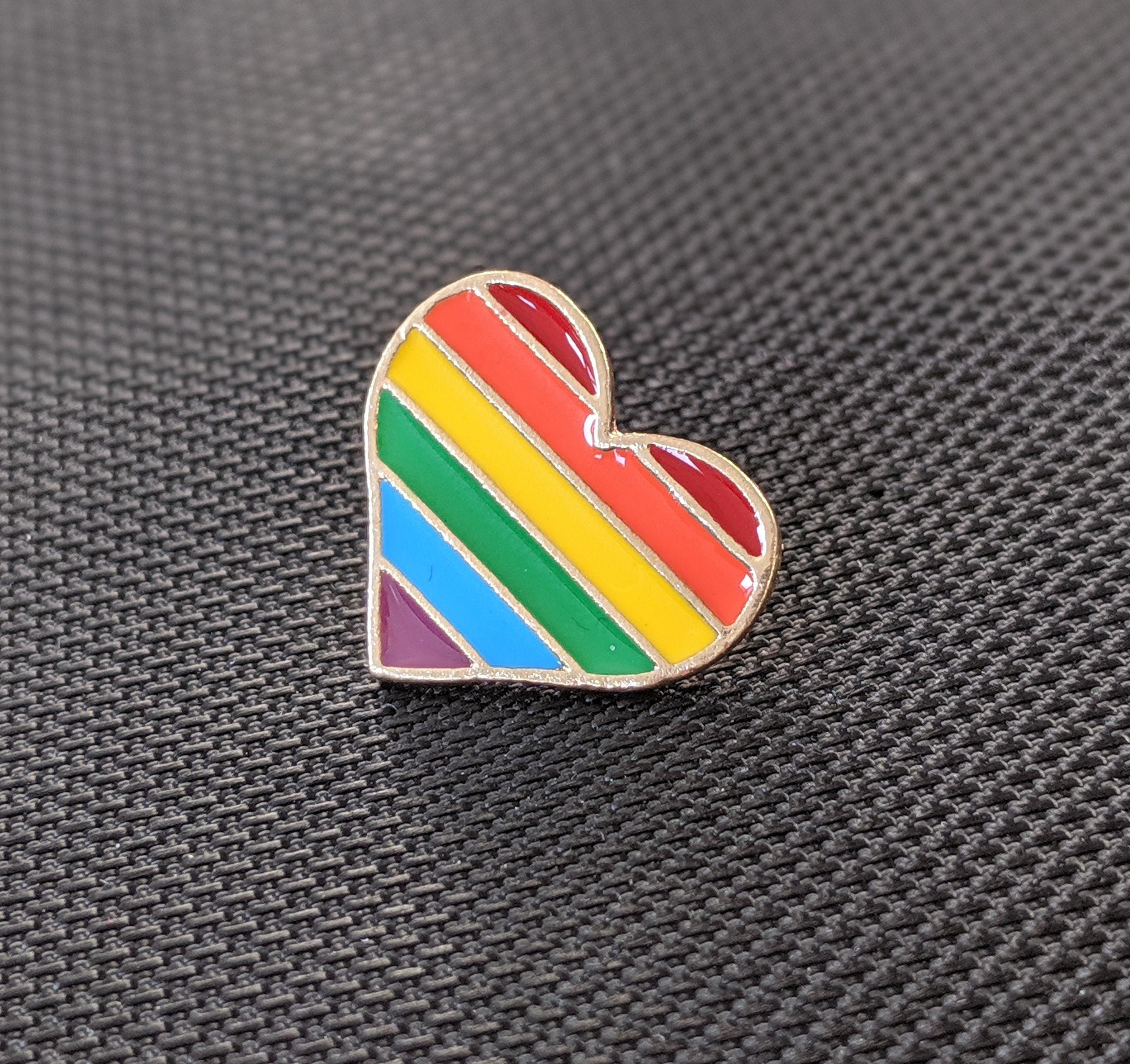 Rainbow Heart Pin Gay Pride Pin Rainbow Pins Love LGBTQ | Etsy