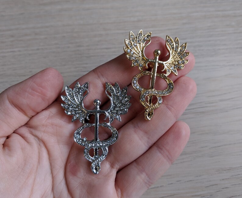 Caduceus Medical Enamel Pin Health Care Pins Caduceus Pin | Etsy