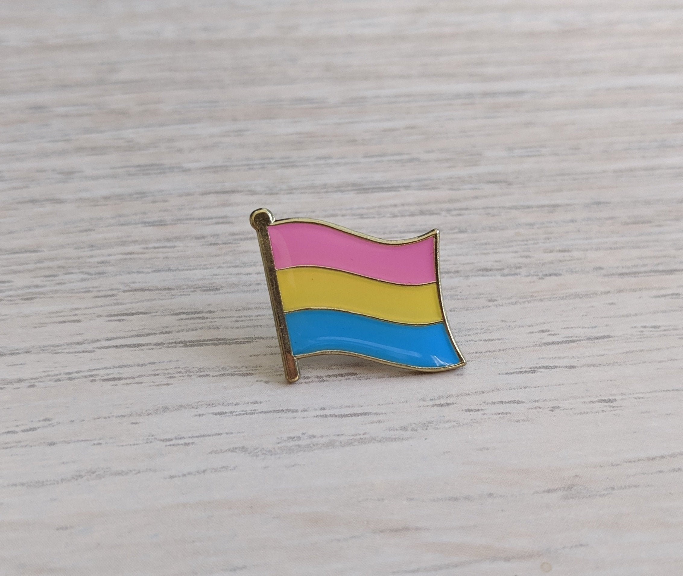 Pansexual Flag Enamel Pin Pansexual Pride Pin Pan Pins | Etsy Canada