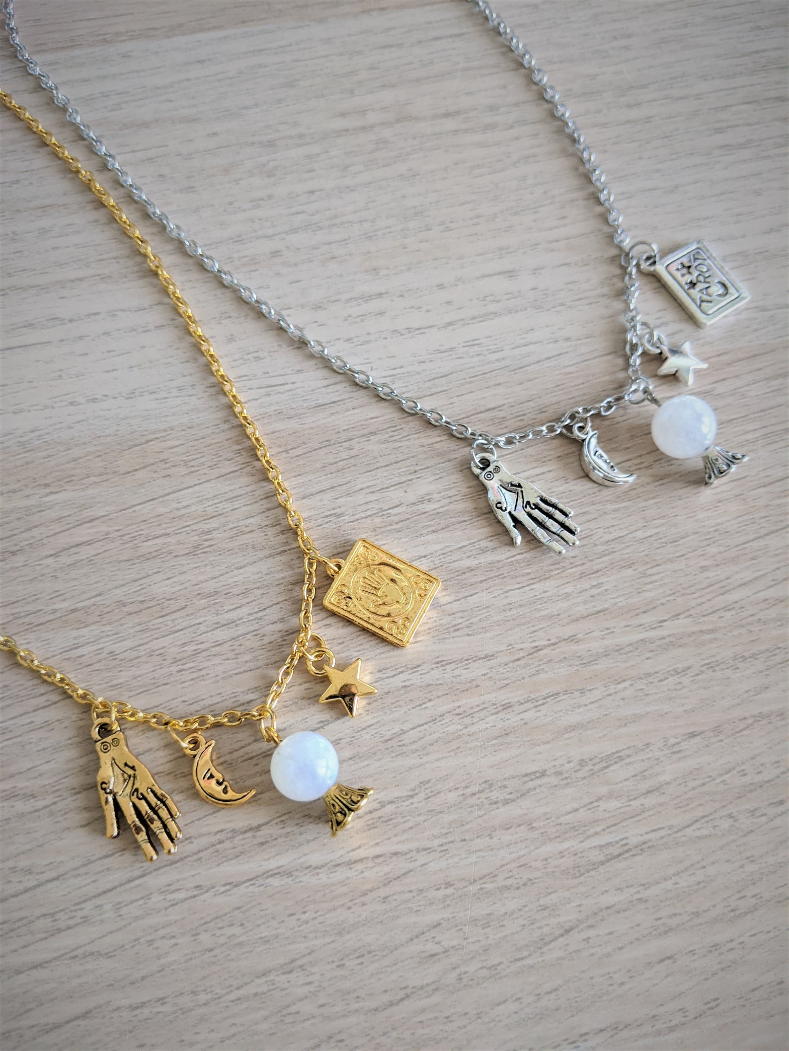 Magic Charm Necklace Witch Jewelry Cute Crystal Ball Tarot | Etsy