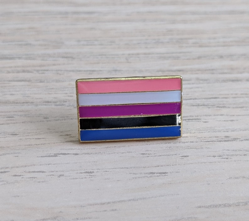 Genderfluid Flag Enamel Pin Genderfluid Pride Pin Gender Etsy