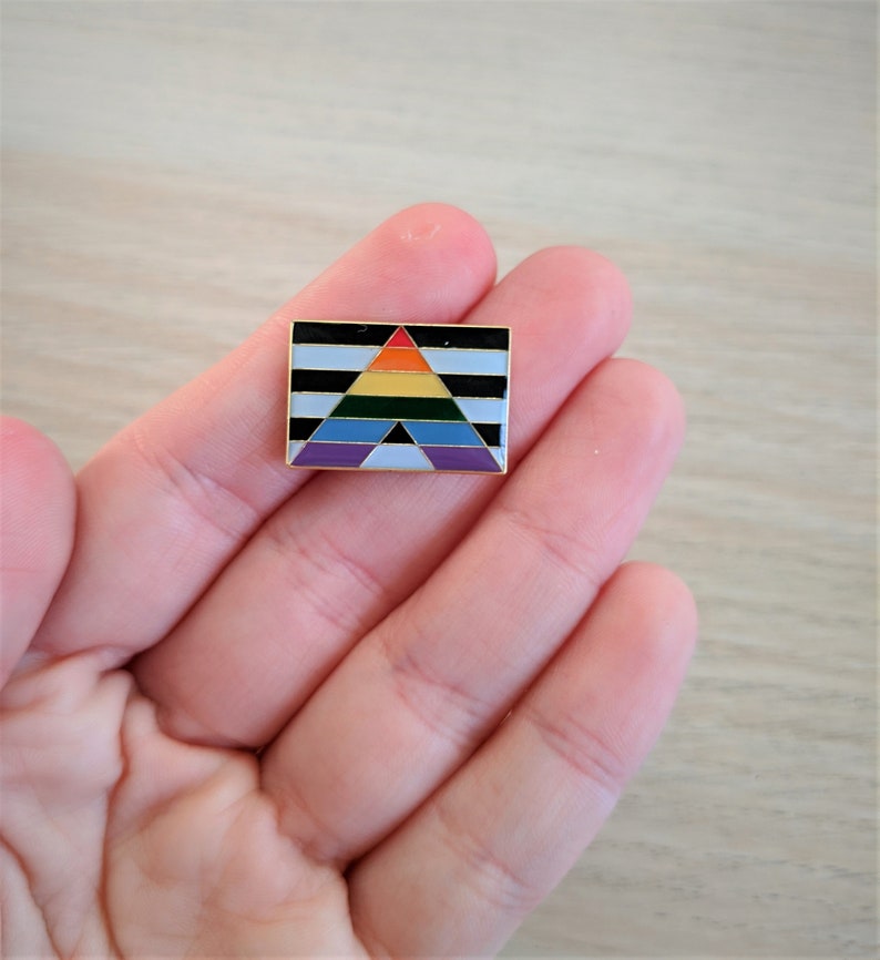 Straight Ally Flag Enamel Pin Pride Pin Lgbt Pins Queer Etsy