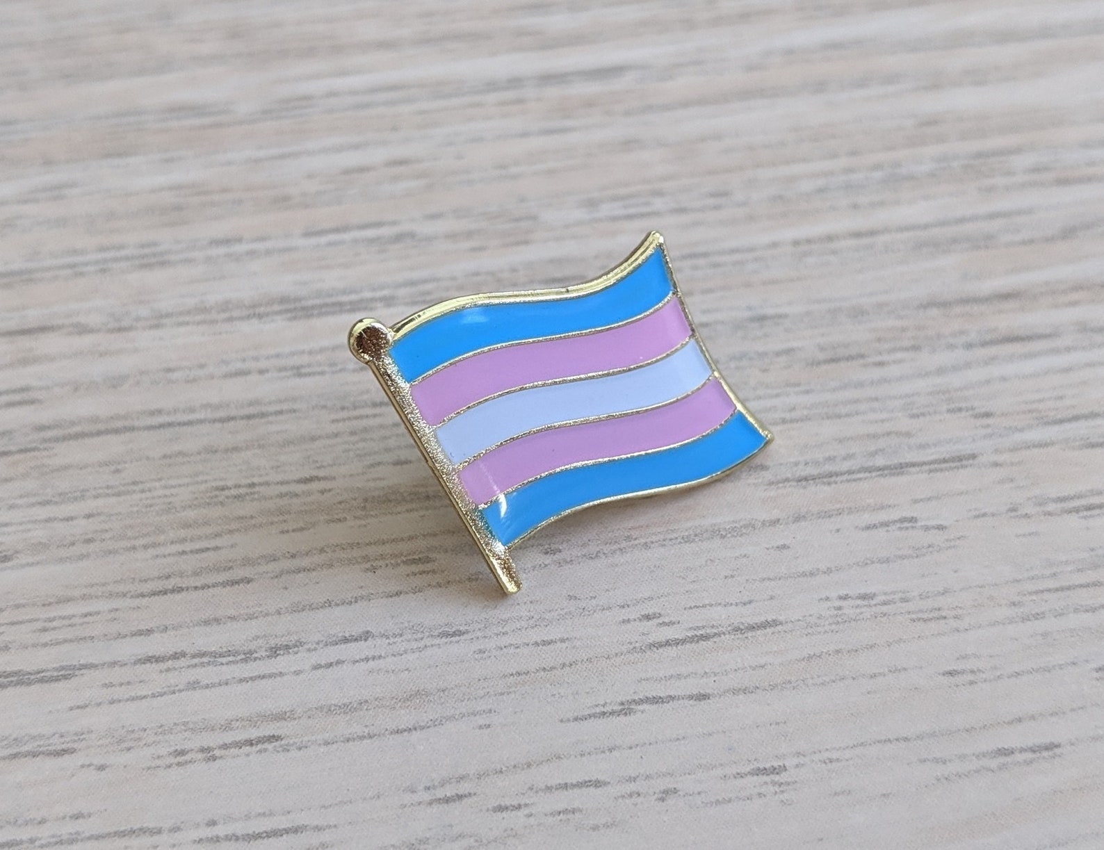 Transgender Flag Enamel Pin Trans Pride Pin Trans Pins Etsy