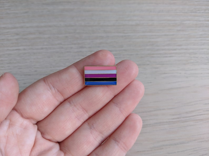 Genderfluid Flag Enamel Pin Genderfluid Pride Pin Gender Etsy