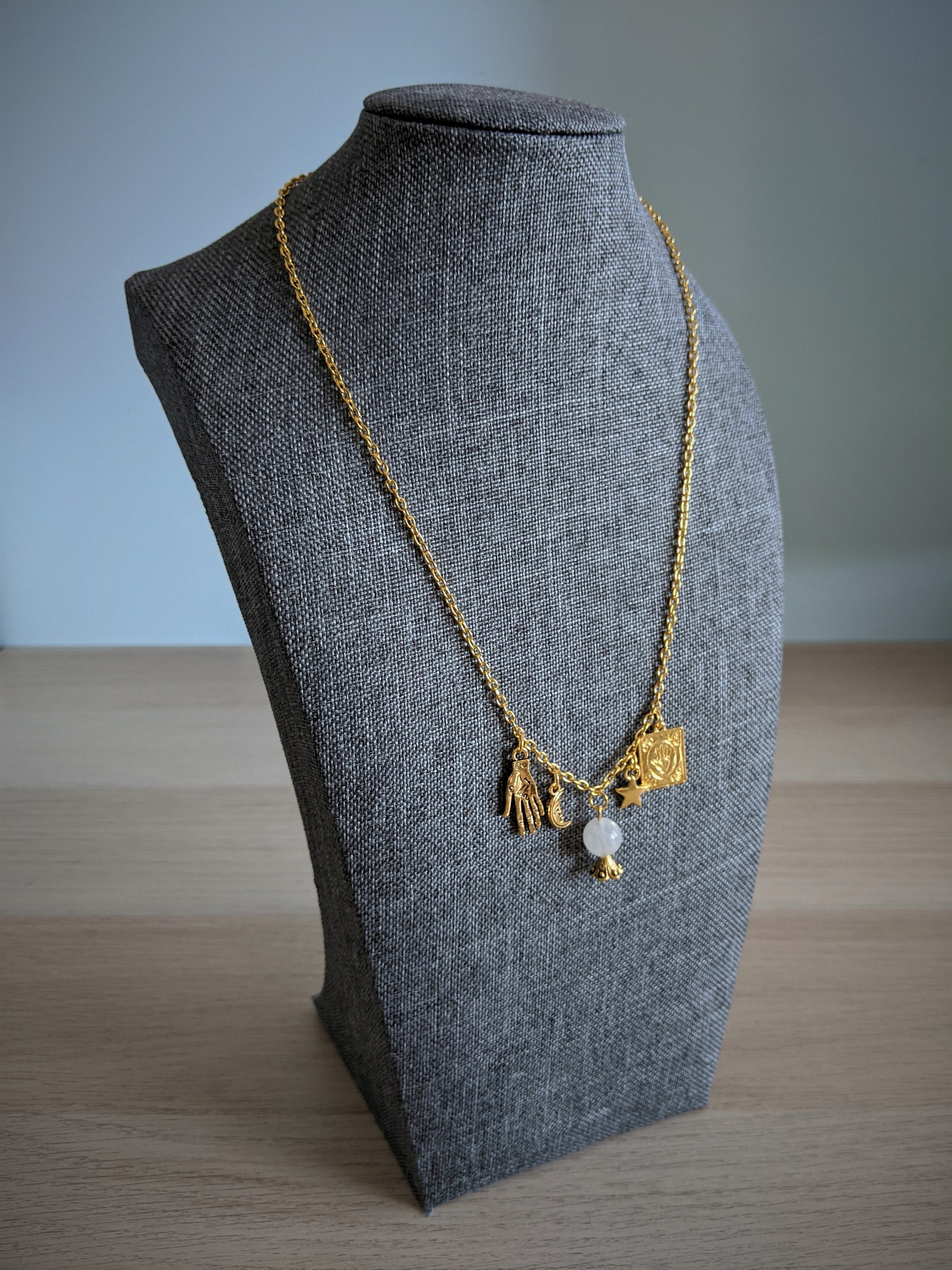 Magic Charm Necklace Witch Jewelry Cute Crystal Ball Tarot | Etsy