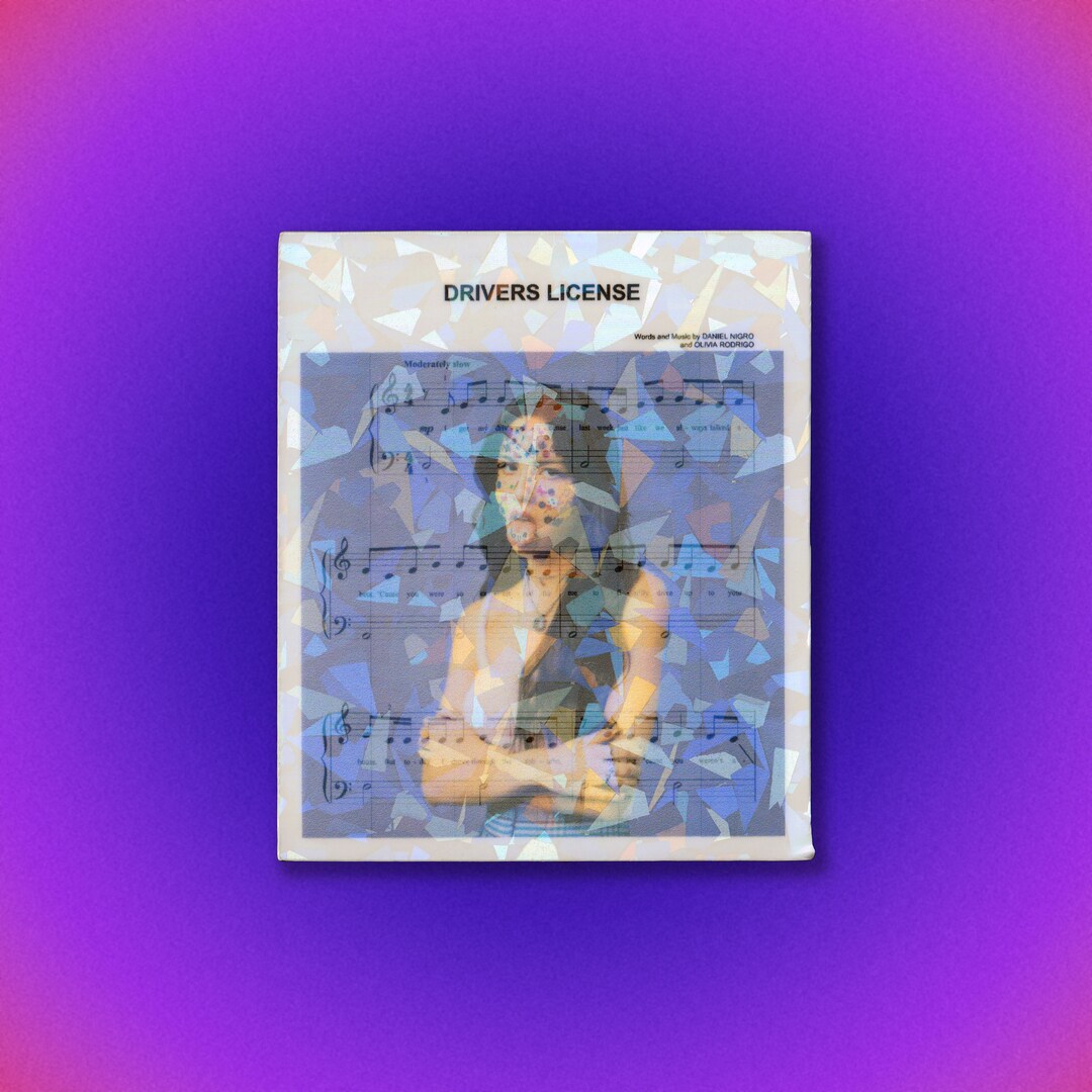 Drivers License Sparkly Sheet Music Sticker - Inspired by Olivia ...
