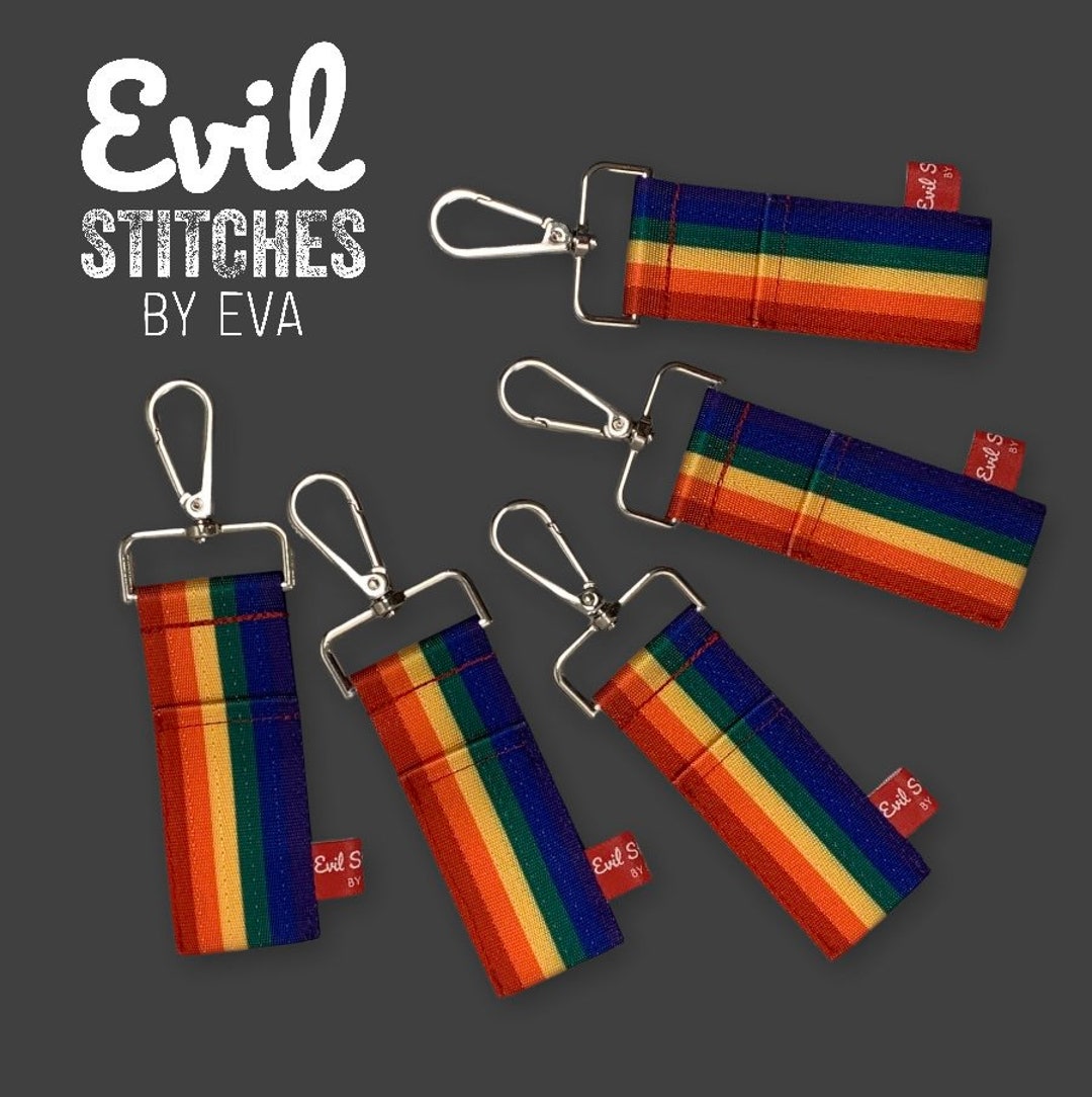 Rainbow Seatbelt Chapstick Holder - Etsy