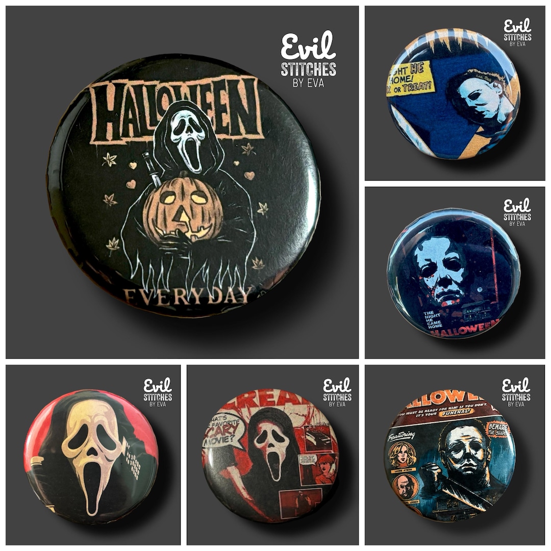 Horror Movie Inspired 2.25” Pinback Buttons - Etsy
