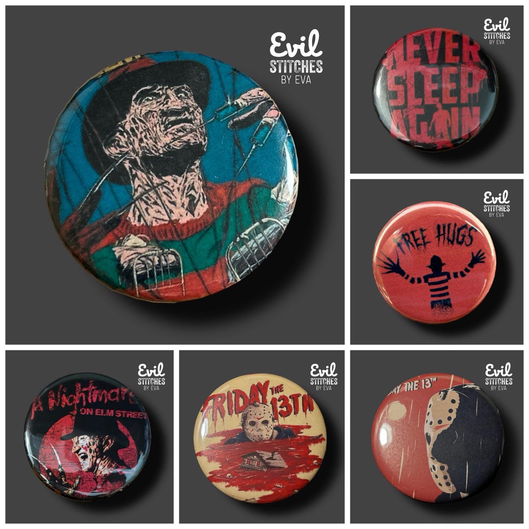 Horror Movie Inspired 2.25” Pinback Buttons - Etsy