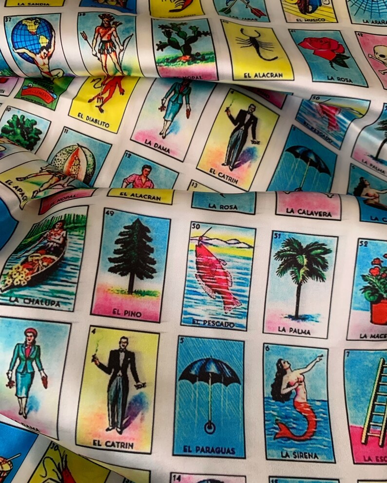 La Loteria Inspired Satin Scrunchy - Etsy