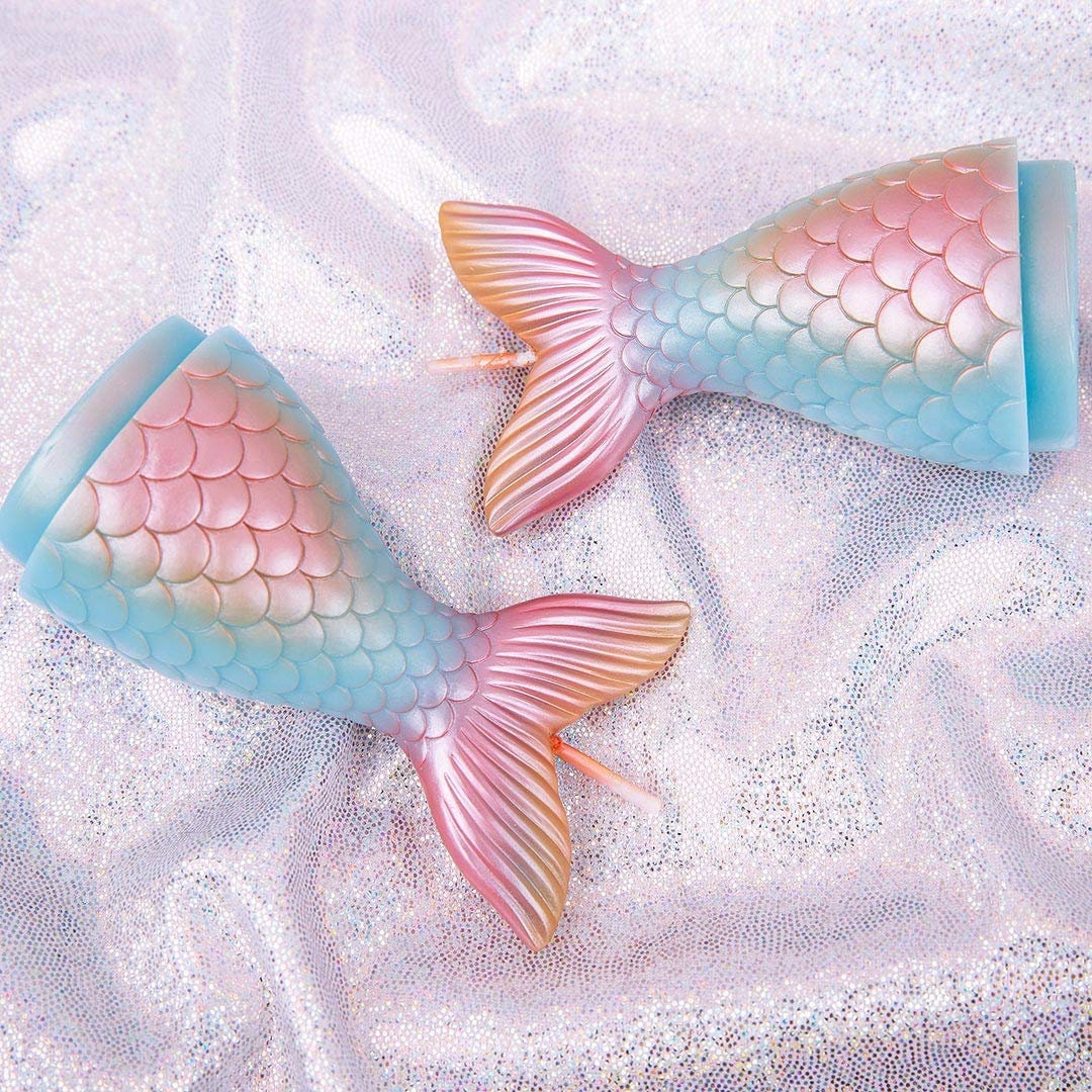 Mermaid Birthday Candle mermaid Tail Candlemermaid Party - Etsy