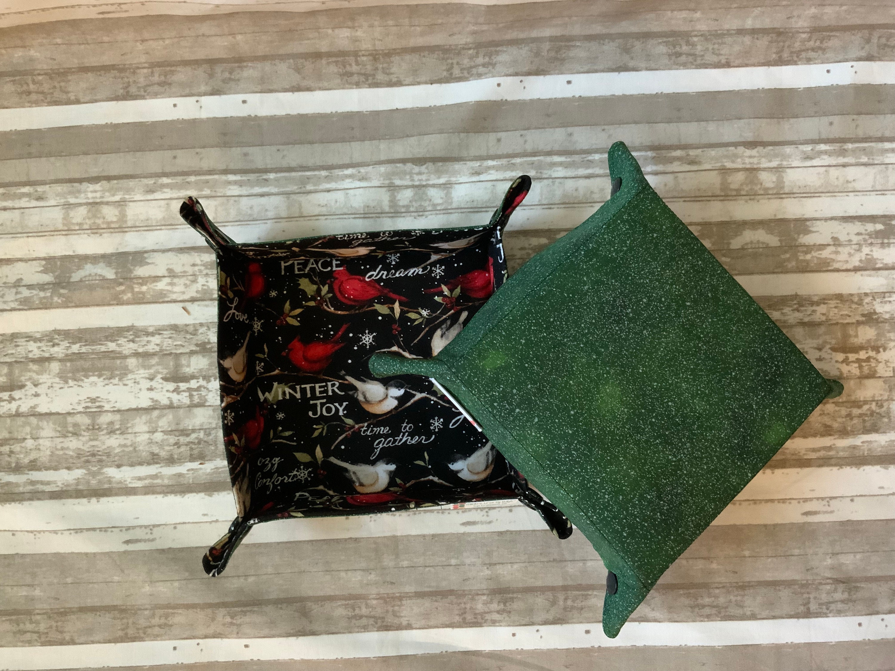 Square Fold up Tray, Stitching Tray, Gift for Stitcher, Flattens for ...