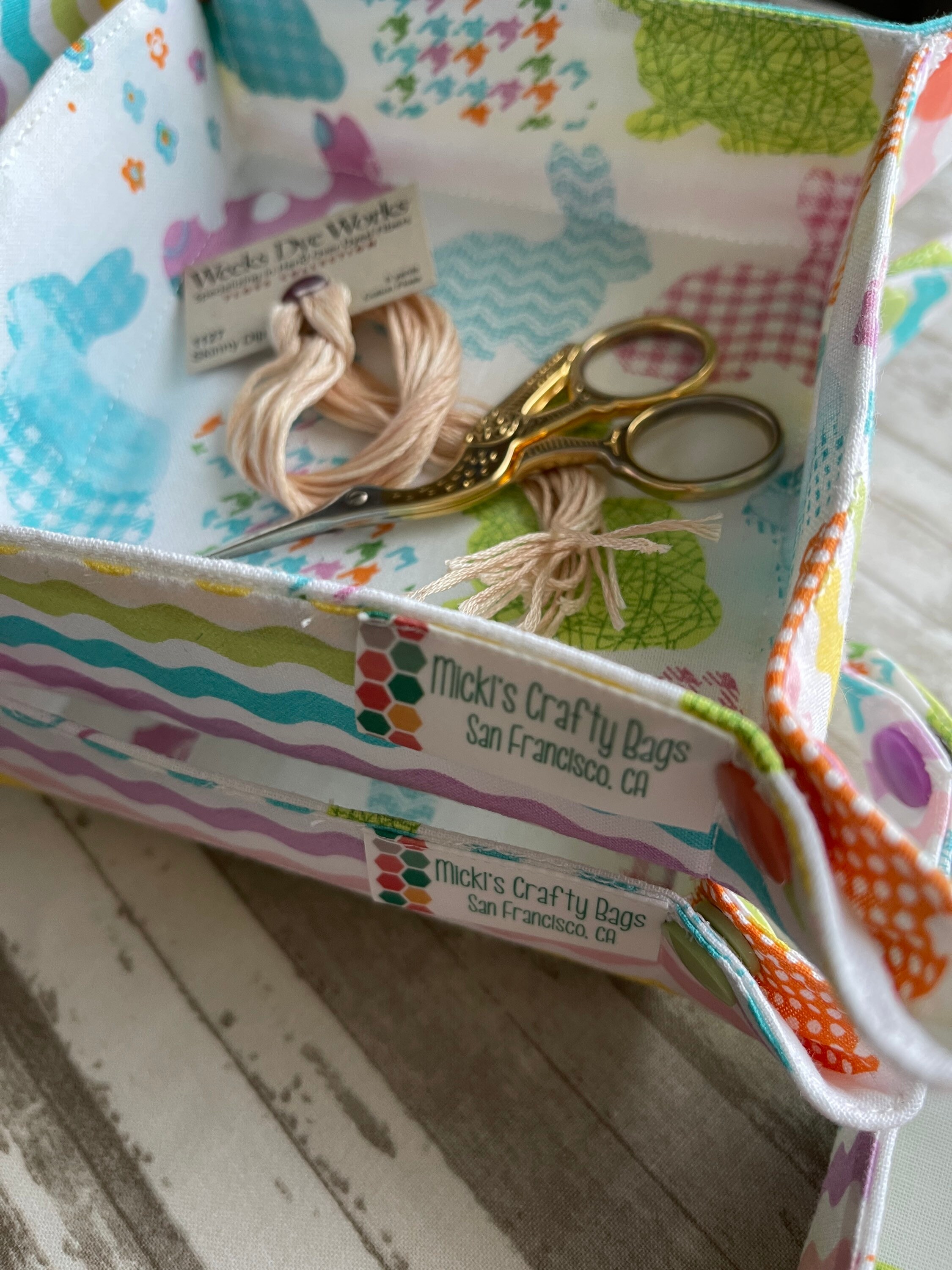 Handmade Easter Fabric Tray, Stitching Spot Organizer, Stitcher Gift ...