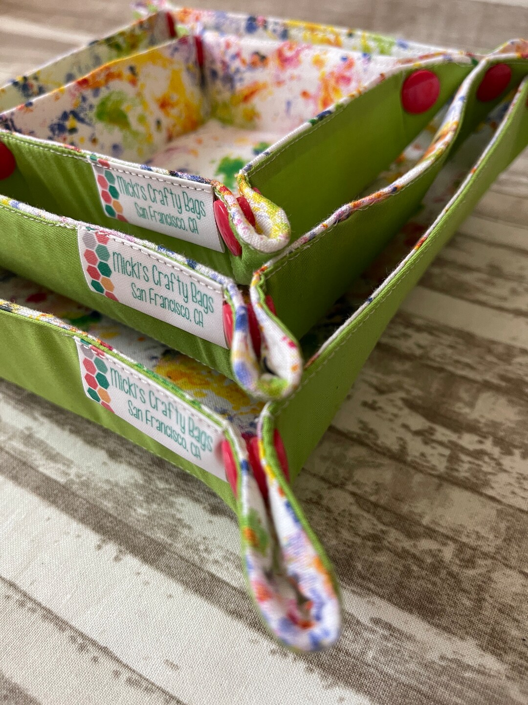 Square Fold up Tray, Stitching Tray, Gift for Stitcher, Flattens for ...