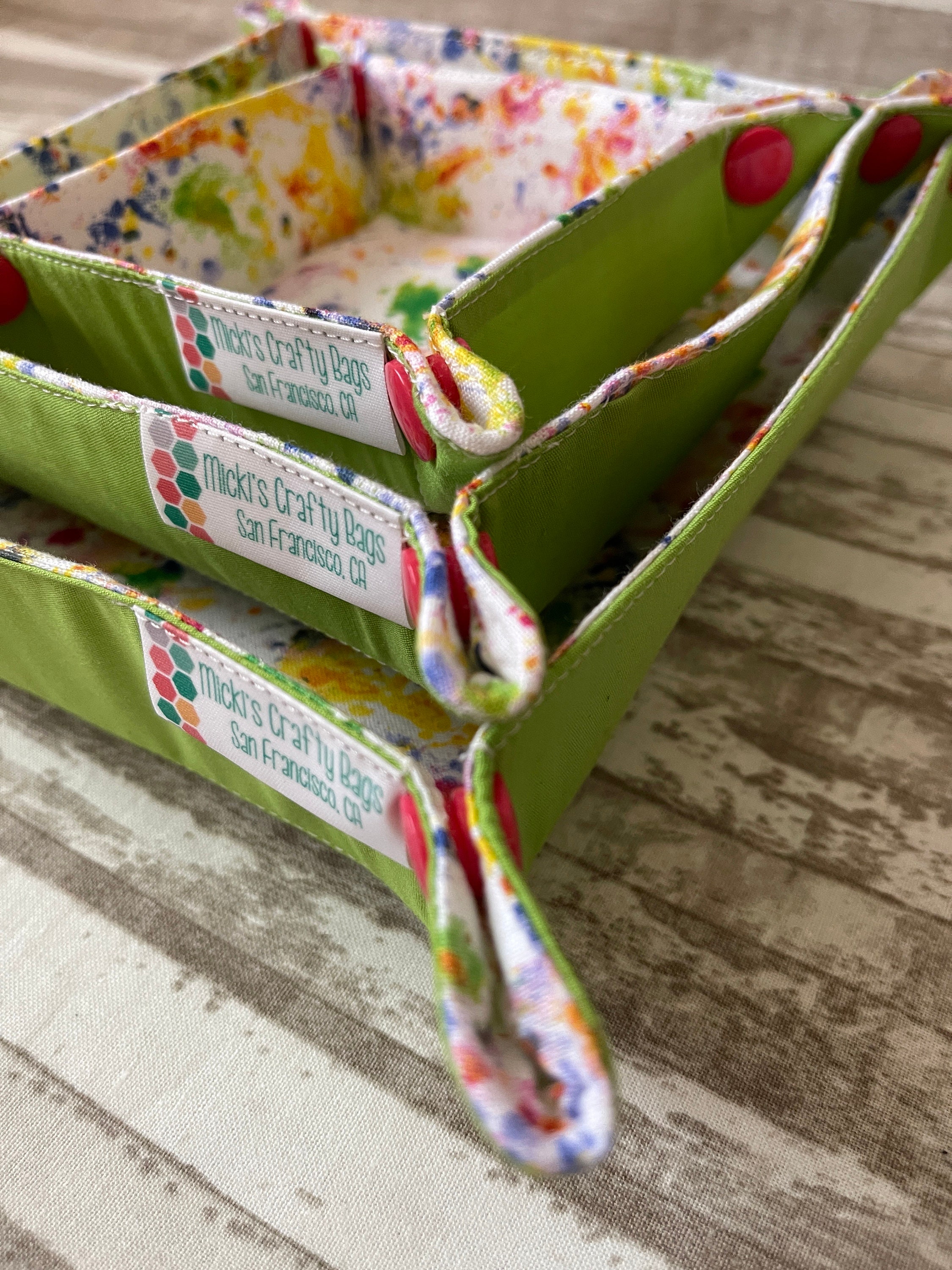 Square Fold up Tray, Stitching Tray, Gift for Stitcher, Flattens for ...