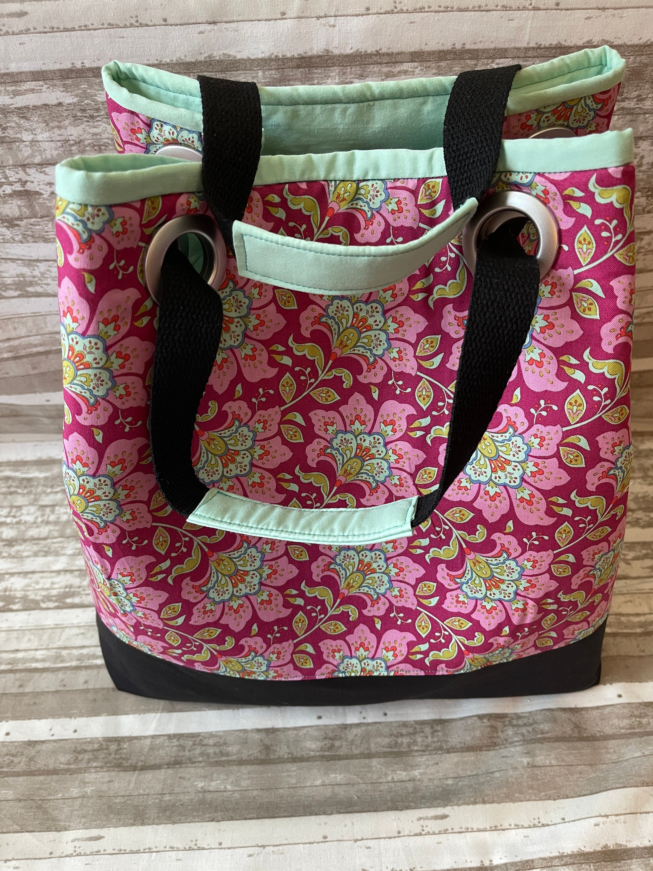 Pucker up Tote Bag, Tilda Fabrics Bloomsville, Cross Stitch Project ...