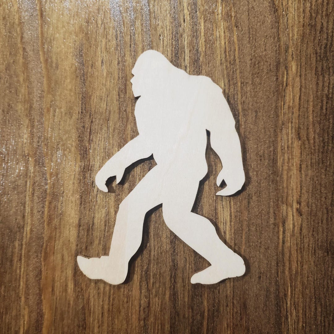 Bigfoot Wooden Cutout - 3 Mm Laser Cut Baltic Birch DIY Craft - Etsy
