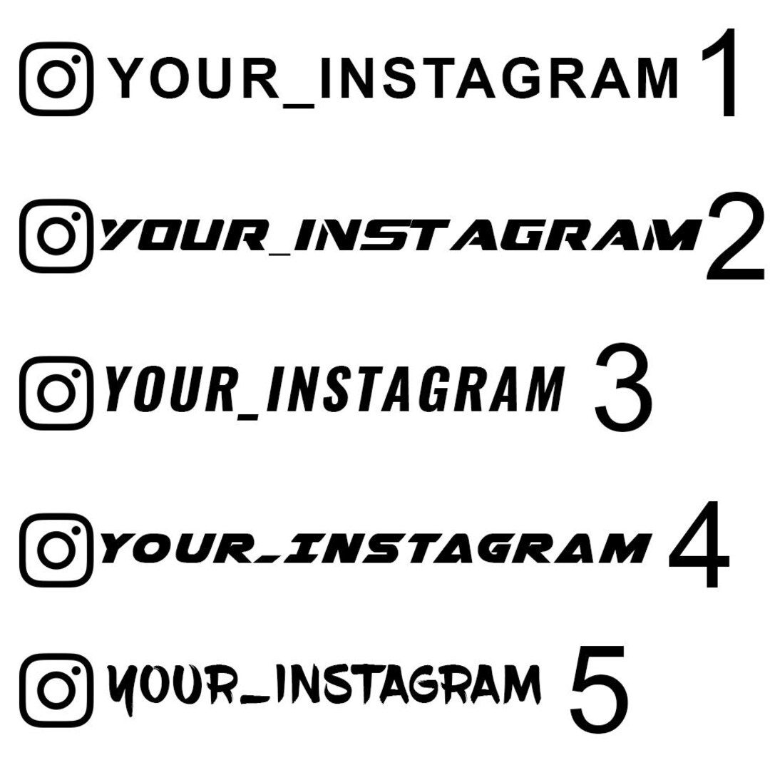 Made to Order Custom Instagram Decal - Etsy